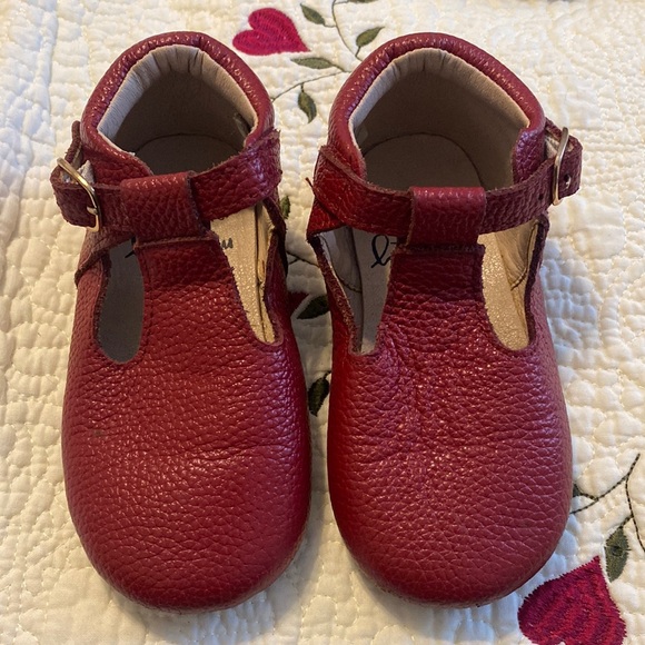 Monkey Feet | Shoes | Monkey Feet Red Pebble Leather T Strap Mary Janes ...
